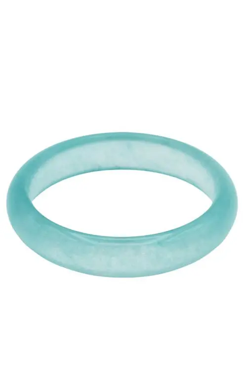 SEREE Silk Collection Pool Jade Stone Bangle - Blue