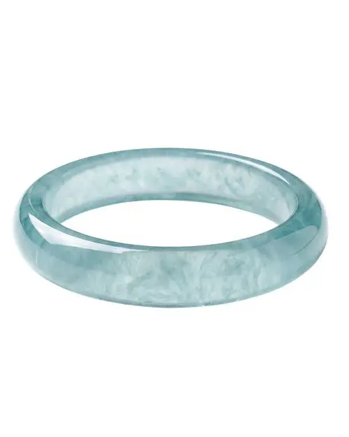 SEREE Silk Collection Pool Jade Stone Bangle - Blue