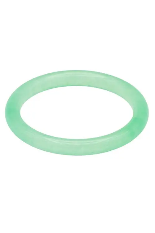 SEREE Pond Jade Stone Bangle - Cyan