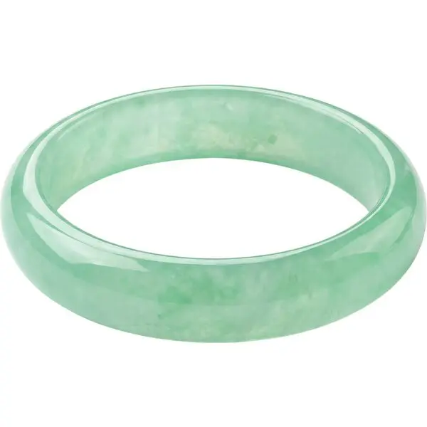 SEREE Agave Classic Jade Stone Bangle - Cyan