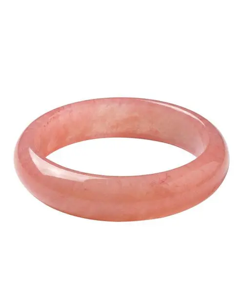 SEREE Silk Collection Blush Jade Stone Bangle - Pink