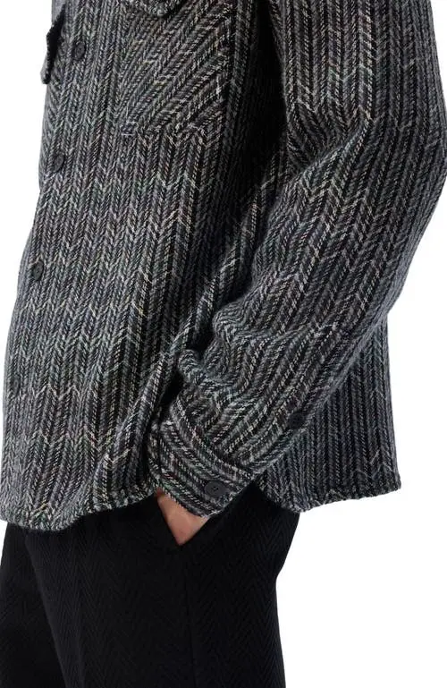 Missoni Overshirt In Wool-cotton Blend With Zigzag Pattern - Multicoloured