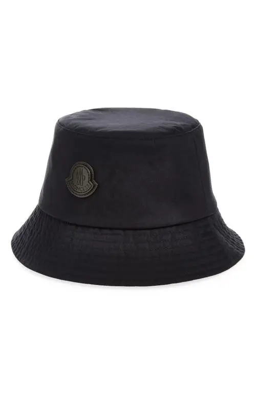 Moncler Reversible Logo Patch Bucket Hat - Navy