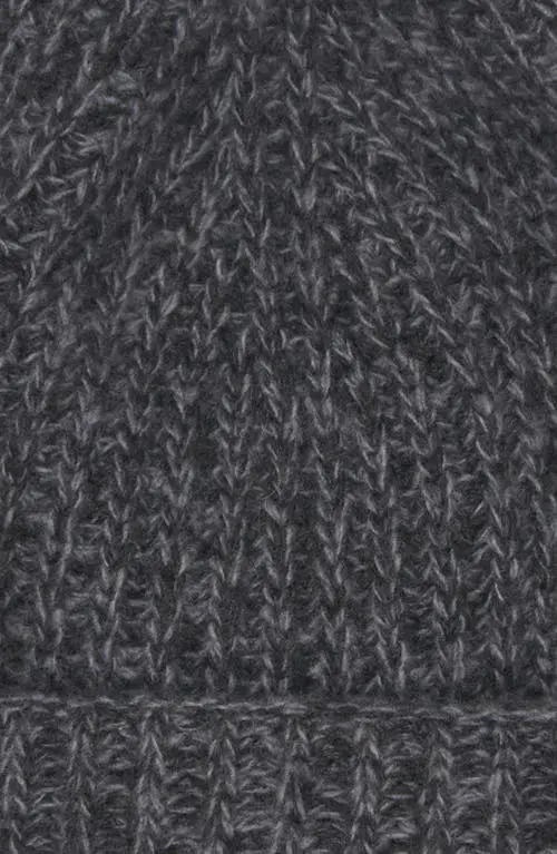 Moncler Logo Patch Virgin Wool & Cashmere Beanie - Black