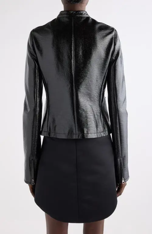 COURREGES City Vinyl Biker Jacket - Black