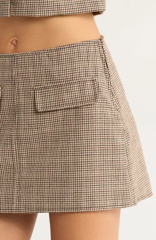 Blanknyc Houndstooth Mini Skirt