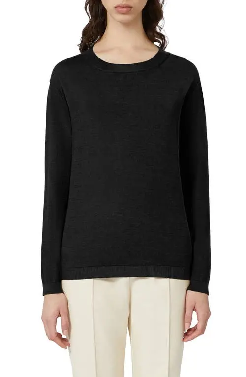 MM BY MAX MARA Arca Silk & Cotton Crewneck Sweater
