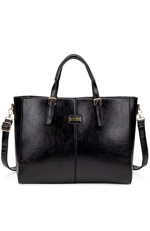 Badgley Mischka Julia Vegan Leather Weekender Duffel Bag - Black