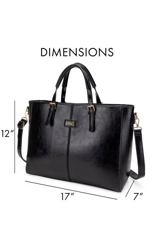 Badgley Mischka Julia Vegan Leather Weekender Duffel Bag - Black