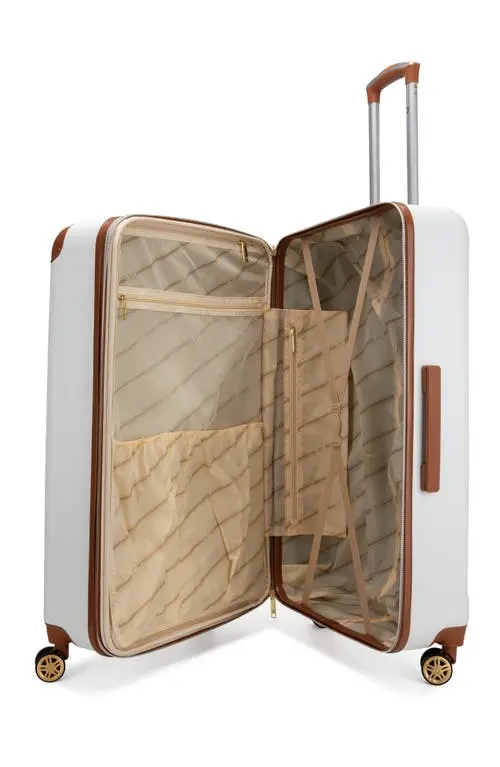19V69 ITALIA 3-piece Expandable Spinner Luggage Set - White