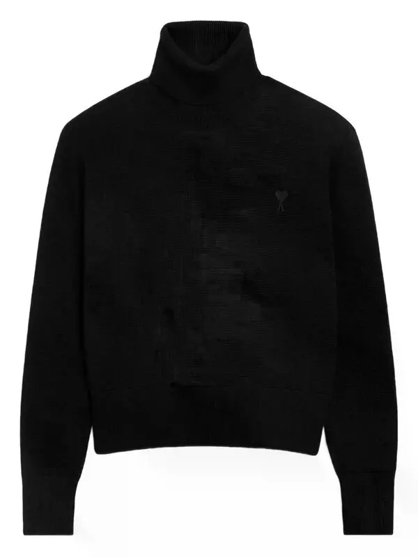 AMI Paris Wool De Coeur Turtleneck Sweater