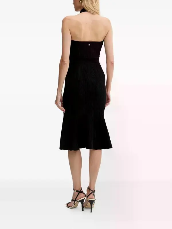 Guess Halterneck Ribbed Midi Dress