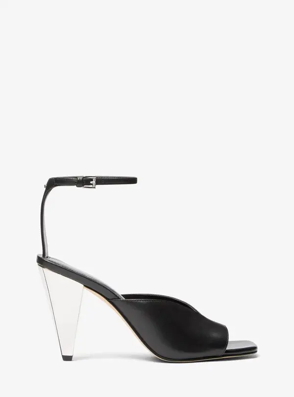 Michael Kors Electra Leather Sandal - Black
