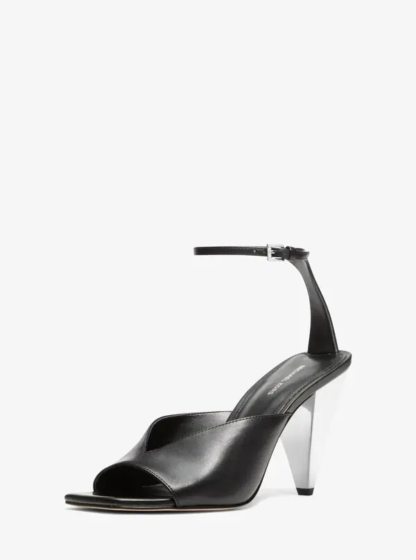 Michael Kors Electra Leather Sandal - Black