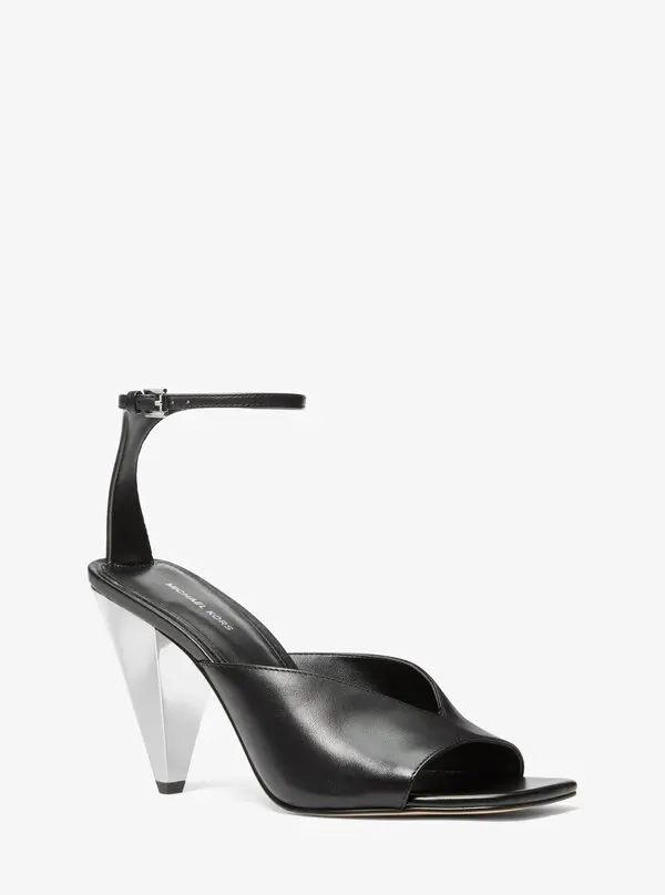 Michael Kors Electra Leather Sandal - Black