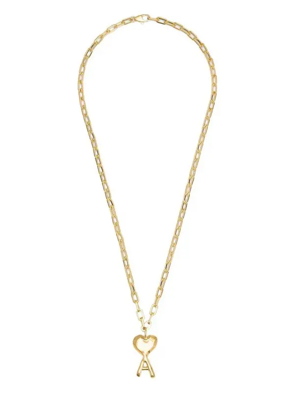 Ami De Coeur Hammered Necklace - Gold