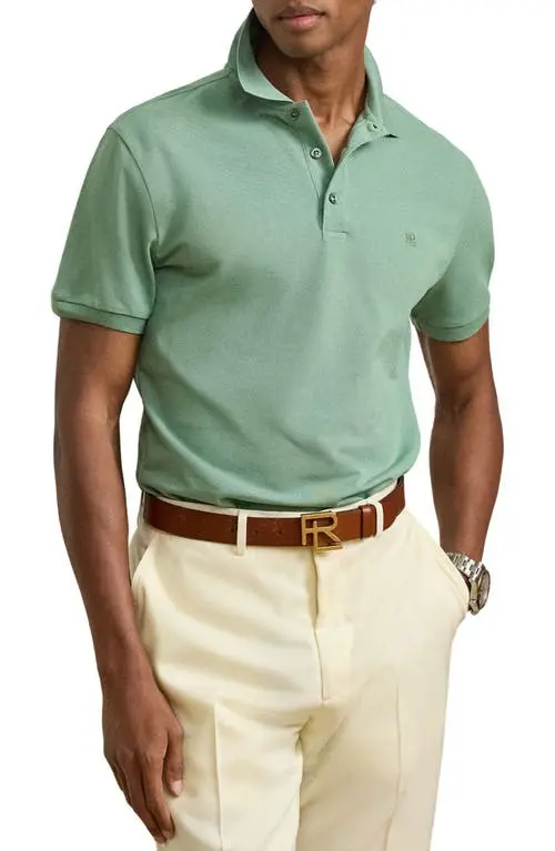 Ralph Lauren Embroidered Logo Cotton Piqué Polo - Feldspar Green