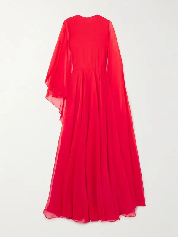 Givenchy Silk-crepon Gown - Red