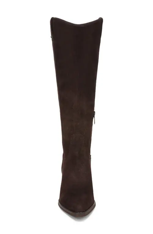 Sam Edelman Wyatt Knee High Western Boots - Cafe Noir