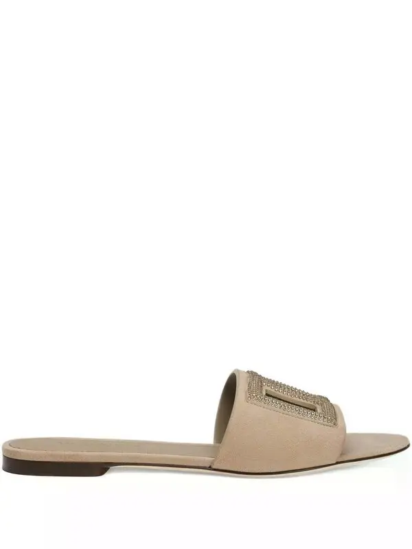 Dolce & Gabbana Crystal-embellished Sandals - Neutrals