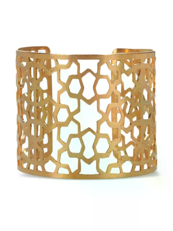 PIPPA SMALL Geometric-cut Cuff Bracelet - Gold
