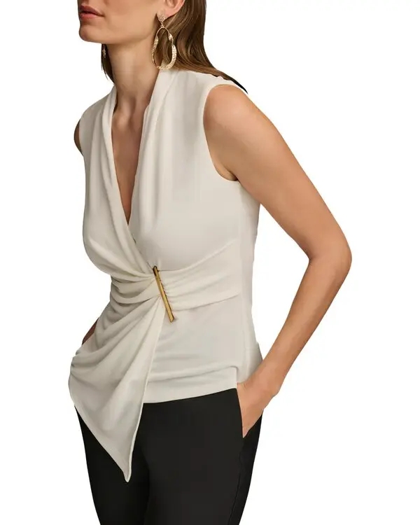 Donna Karan New York Sleeveless Top - Cream