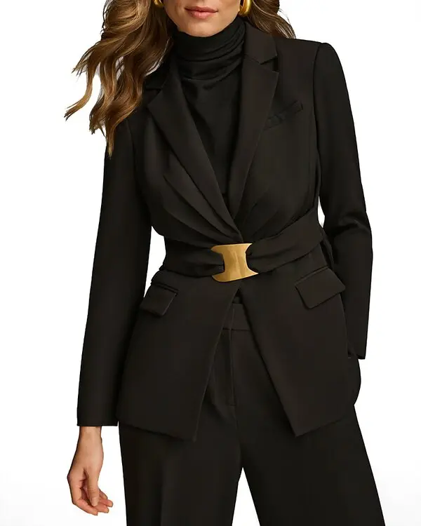 Donna Karan New York Belted Blazer - Black