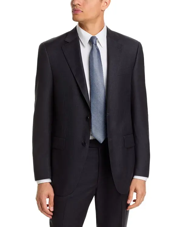 Peter Millar Flynn Solid Classic Wool Regular Fit Suit - Charcoal