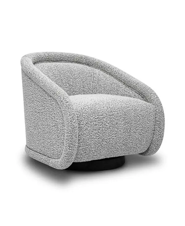 TOV FURNITURE Rory Boucle Swivel Chair - Grey