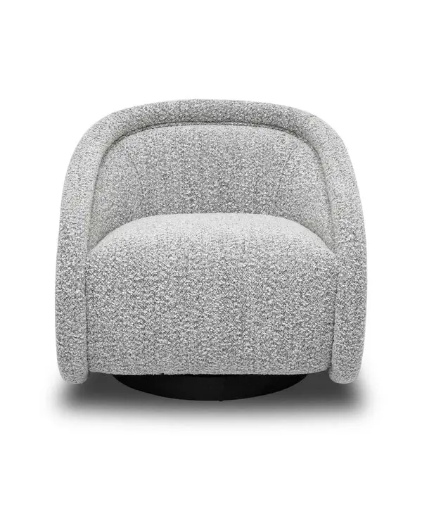TOV FURNITURE Rory Boucle Swivel Chair - Grey