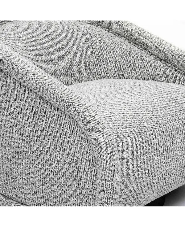 TOV FURNITURE Rory Boucle Swivel Chair - Grey
