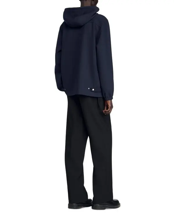 Sandro Zip Hoodie - Navy Blue