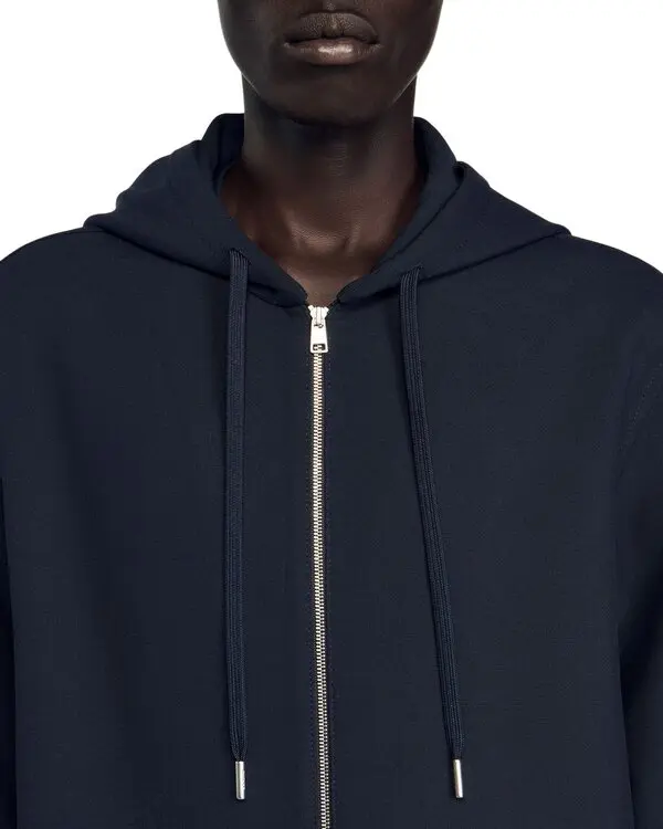 Sandro Zip Hoodie - Navy Blue