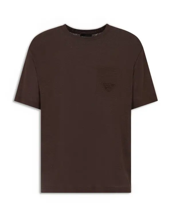Emporio Armani Regular Fit Pocket Linen Tee