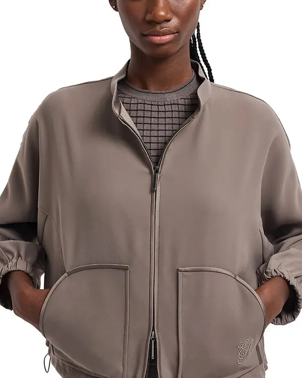 Emporio Armani Techno Cady Jacket With Drawstring Hem