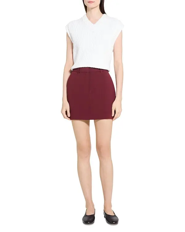 Theory Trouser Miniskirt - Grenache