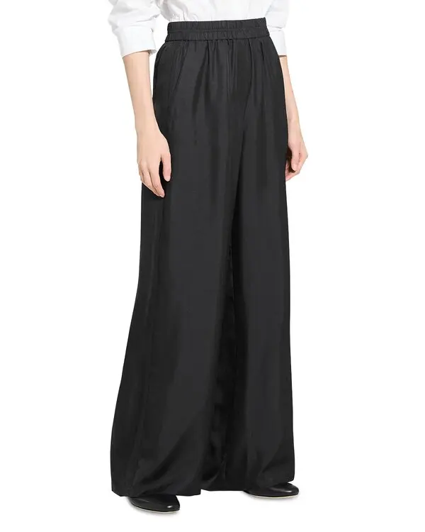 Theory Silk Wide Leg Pants