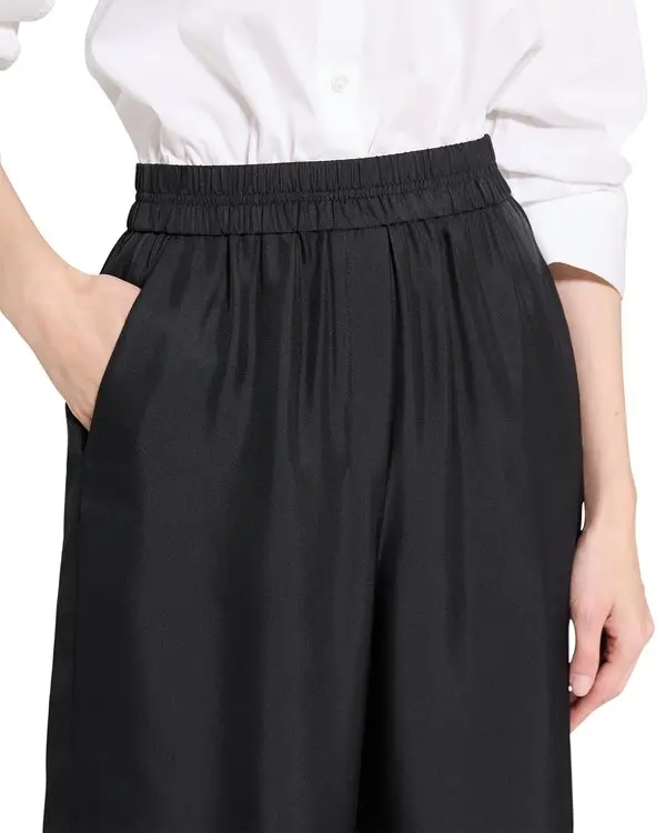 Theory Silk Wide Leg Pants