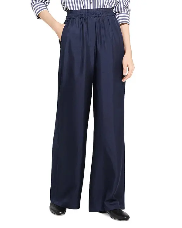 Theory Silk Wide Leg Pants - Nocturnal Way