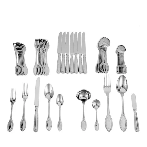 RICCI ARGENTIERI Stainless Steel Imperia 45 Piece Flatware Set, Service For 8 - Silver