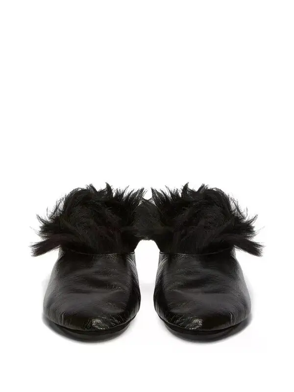 JIL SANDER Leather Ballet Flats - Black