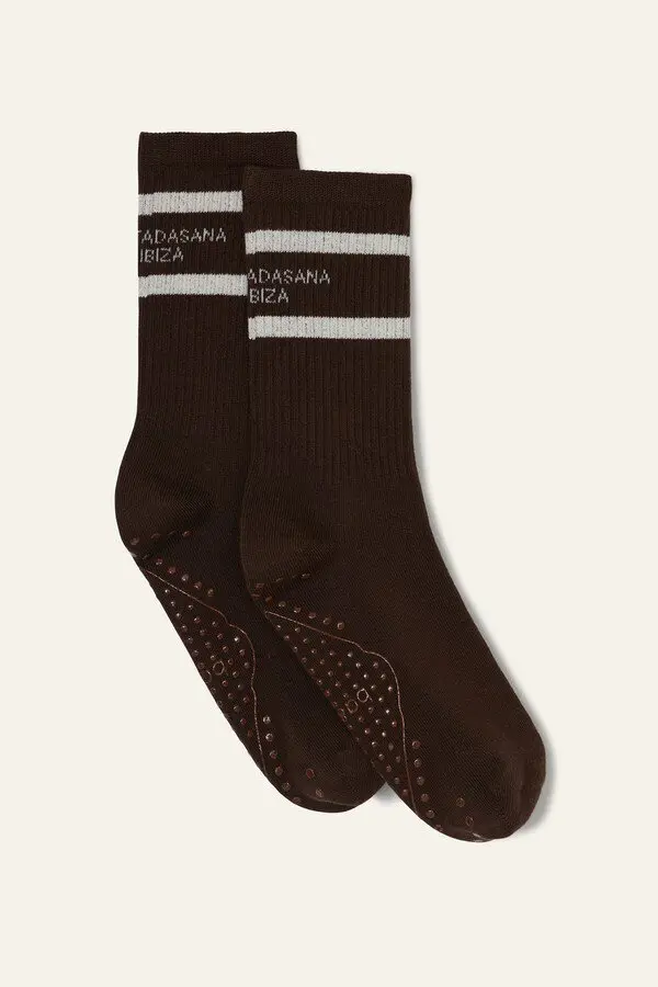 Ba&sh Shan High Cotton Socks - Brown