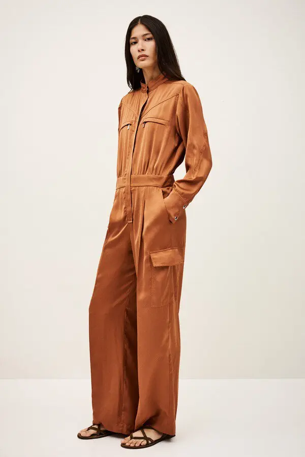 Ba&sh Carmy Flowing Jumpsuit - Brown