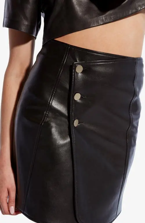 AS By DF Allison Recycled Leather Mini Skirt