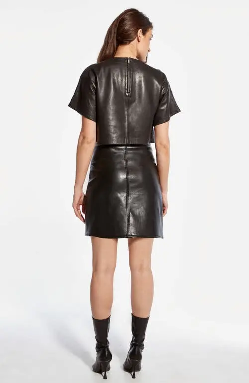 AS By DF Allison Recycled Leather Mini Skirt