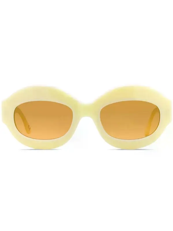 Marni Ik Kil Cenote Oval-frame Sunglasses - Orange