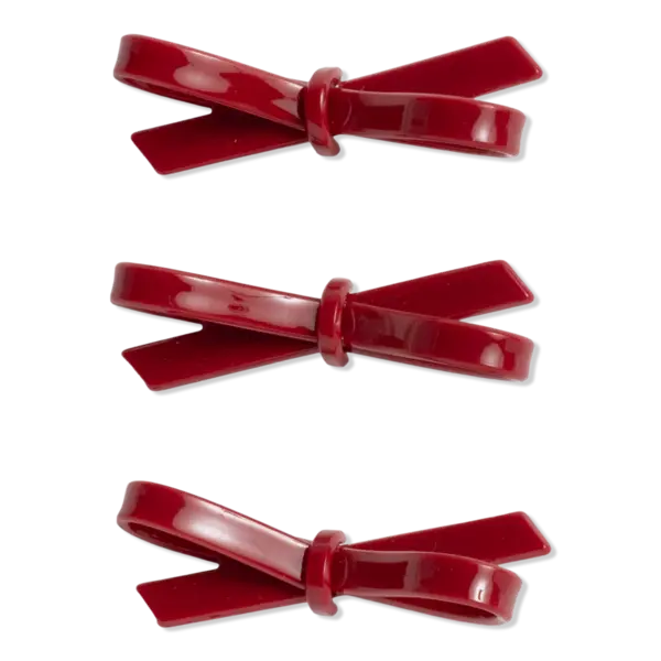 WET BRUSH Iridescence Icon Bow Hair Clips - Cherry