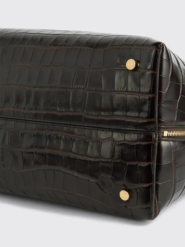 TOTEME Calf Leather Shoulder Bag With Croc Effect