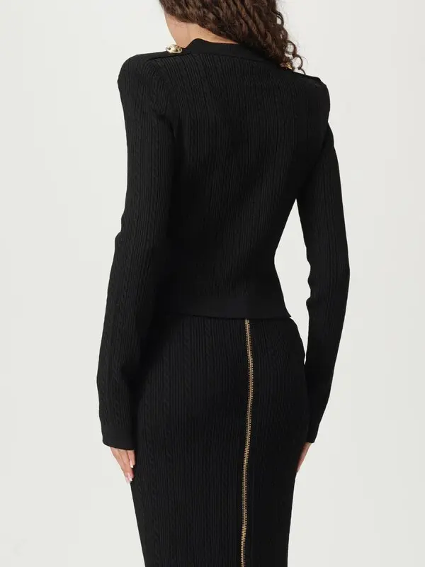 Balmain Button-detailed Knit Sweater - Black