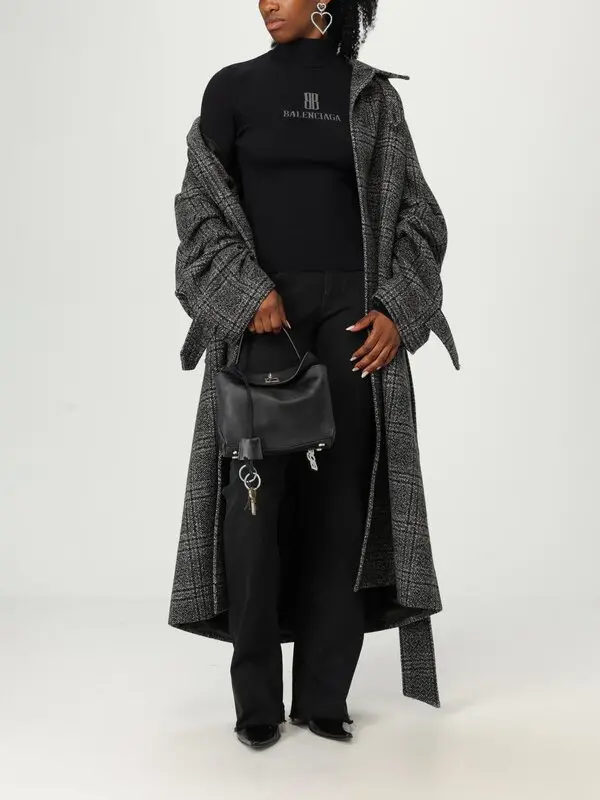 Balenciaga Checked Belted Coat